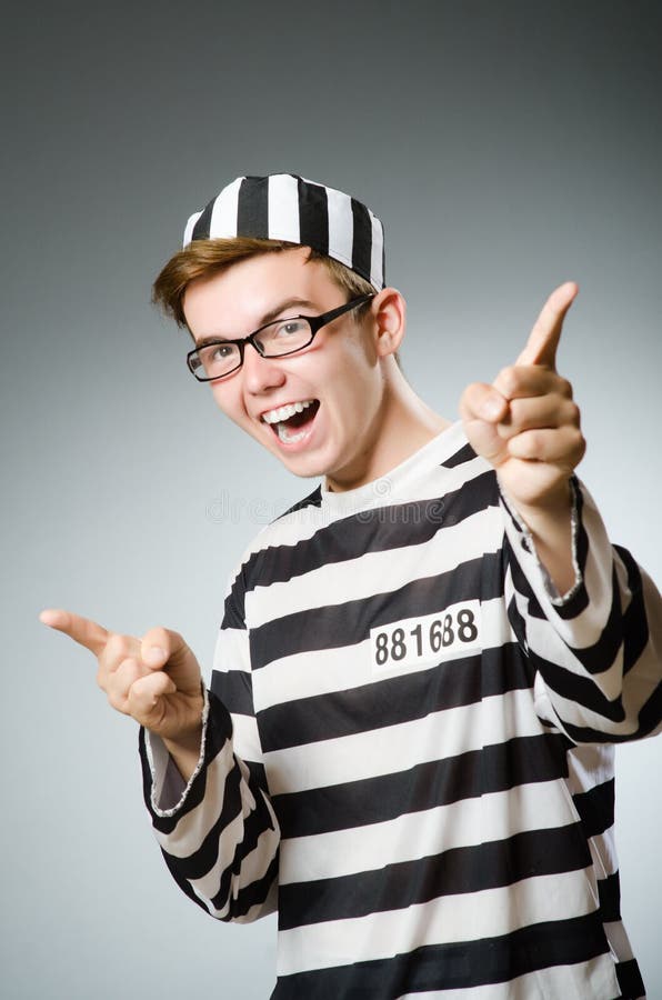The Funny Prisoner in Prison Concept Stock Image - Image of angry ...