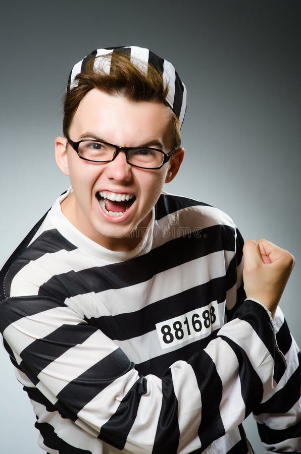The Funny Prisoner in Prison Concept Stock Image - Image of furious ...
