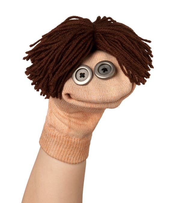 Funny puppet smiling stock image. Image of blue, sock - 14495383