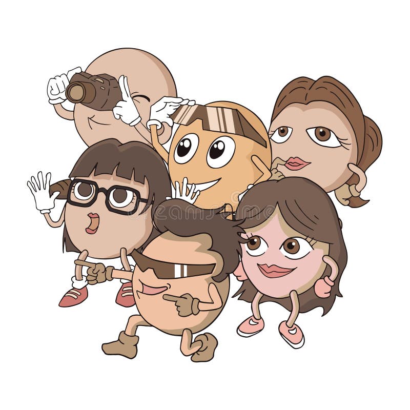 Funny Puppets Looking Surprised Stock Vector - Illustration of group ...