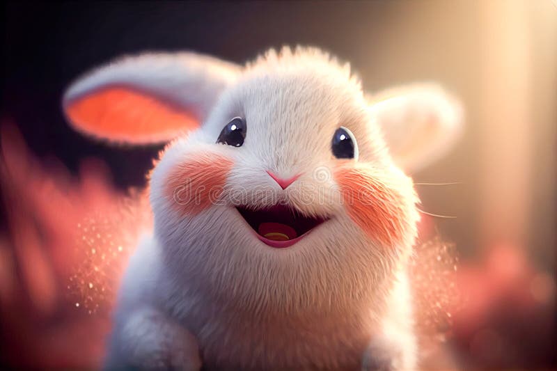 Funny Rabbit with Big Eyes. Generative AI, Generative, AI Stock Image ...
