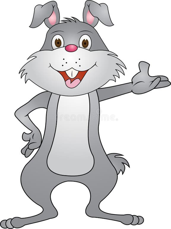 Funny rabbit cartoon stock vector. Illustration of nature - 23494592