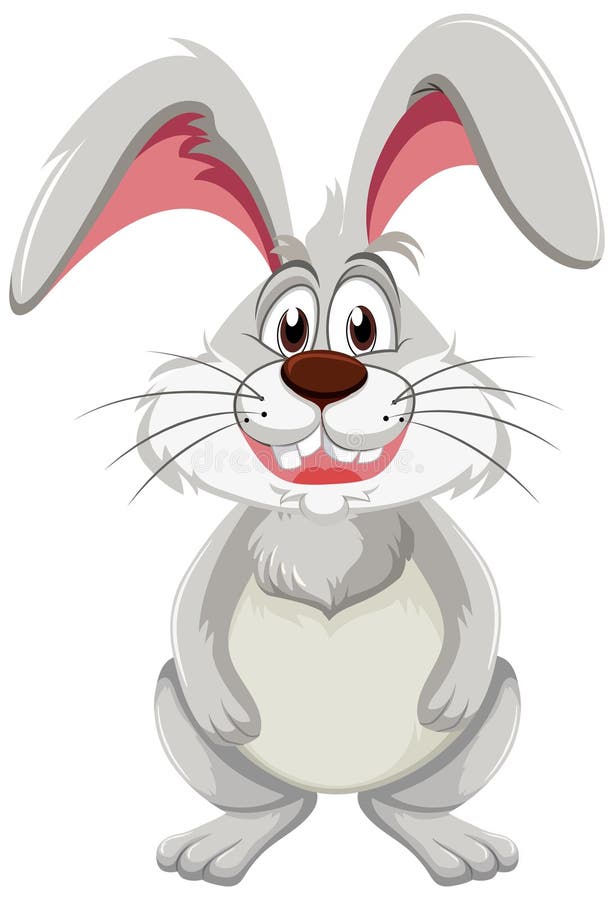Funny Rabbit Cartoon Character Stock Vector - Illustration of joyful ...