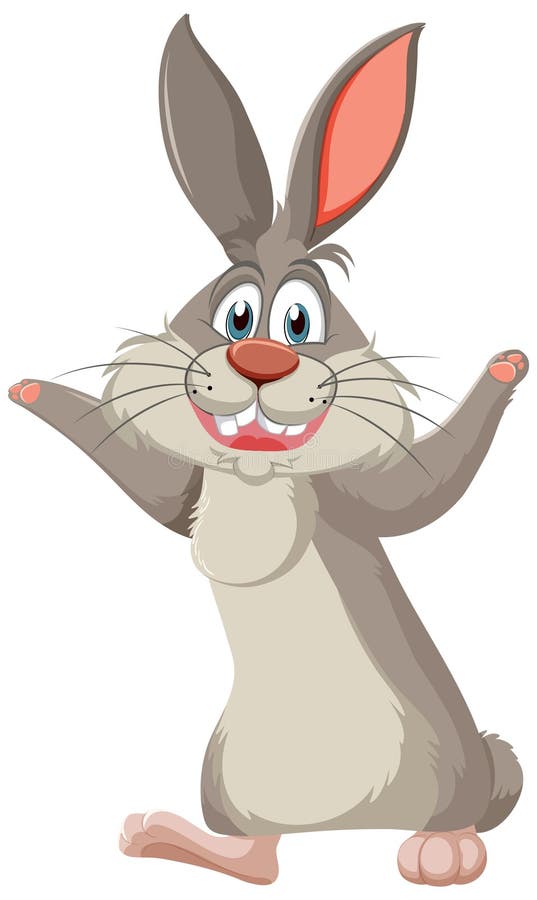Funny Rabbit Cartoon Character Stock Vector - Illustration of bunnies ...