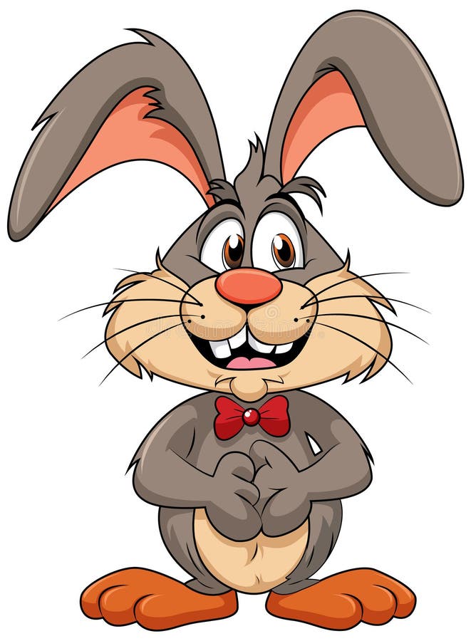 Funny Rabbit Cartoon Character Stock Vector - Illustration of ...
