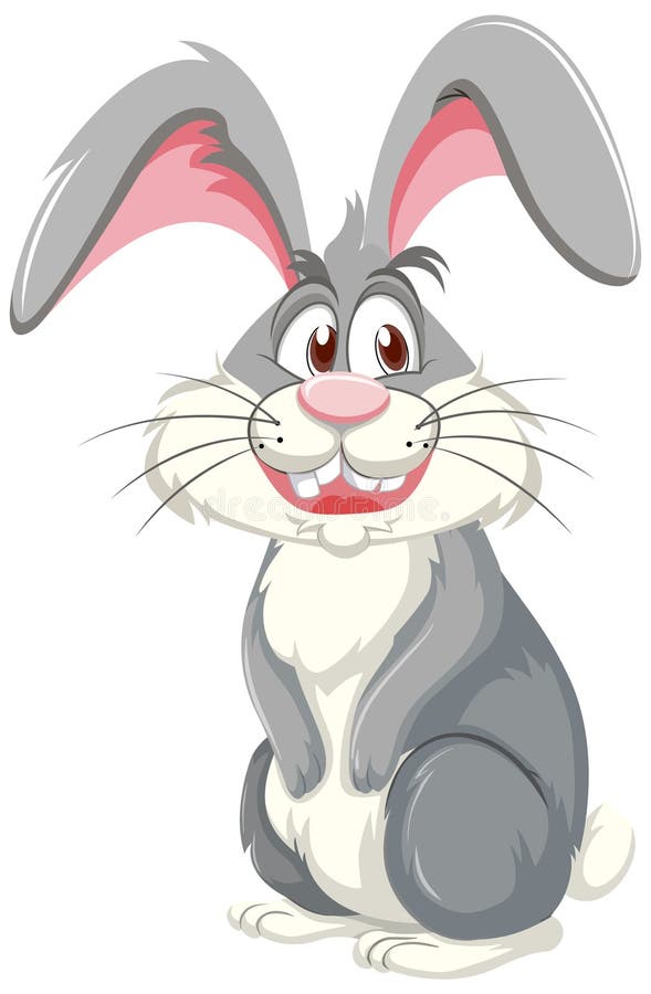 Funny Rabbit Cartoon Character Stock Vector - Illustration of bunny ...
