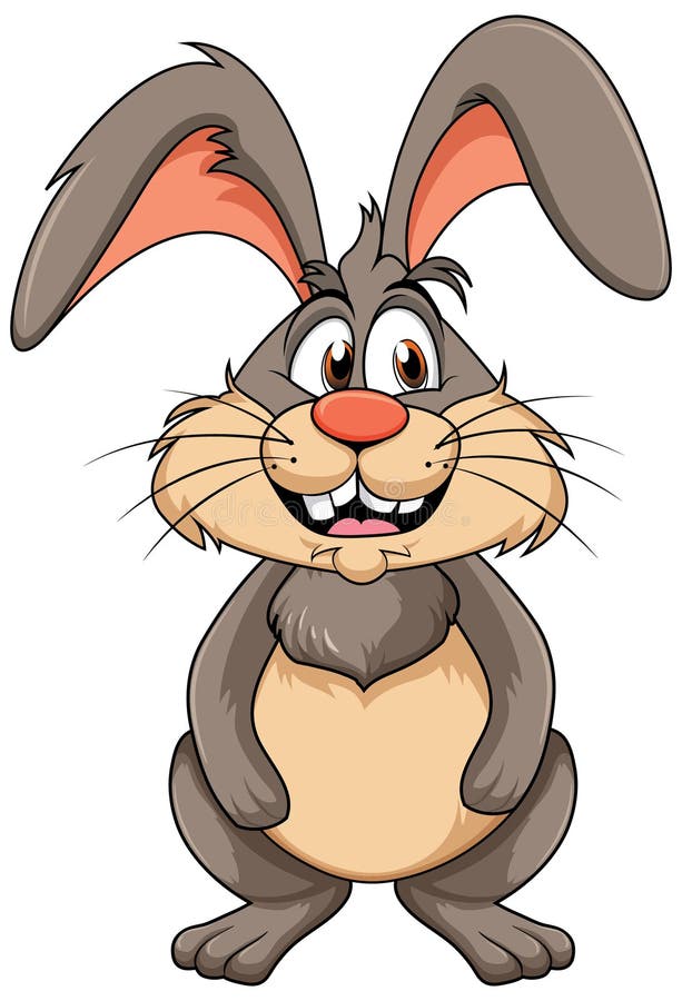 Funny Rabbit Cartoon Character Stock Vector - Illustration of creature ...