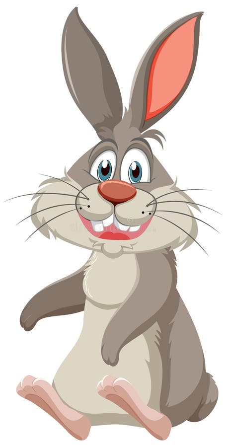Funny Rabbit Cartoon Character Stock Vector - Illustration of whiskers ...
