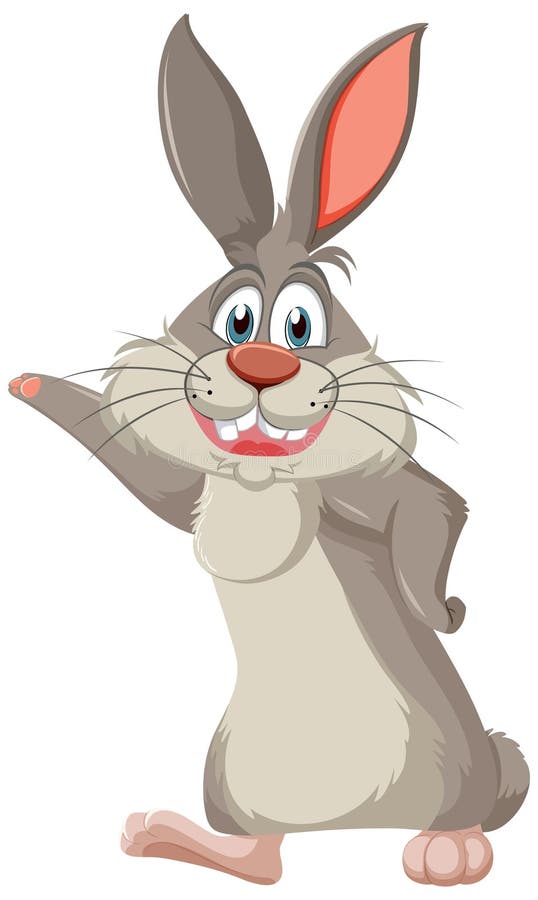 Funny Rabbit Cartoon Character Stock Vector - Illustration of whiskers ...