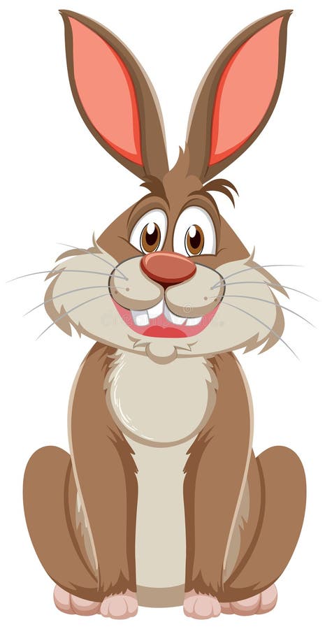 Funny Rabbit Cartoon Character Stock Vector - Illustration of joyful ...