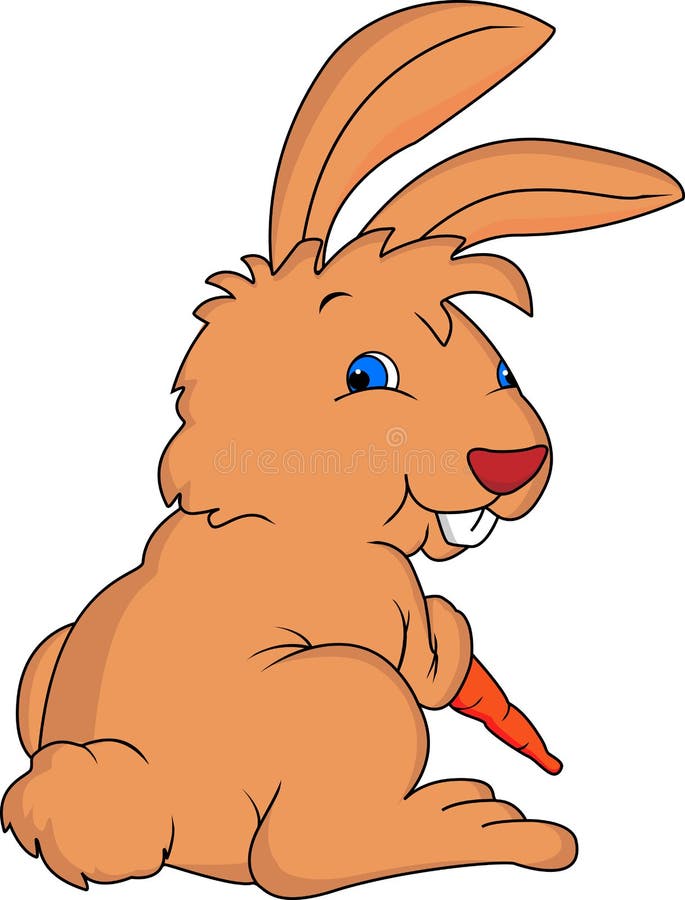 Funny rabbit cartoon stock vector. Illustration of cartoon - 47778727
