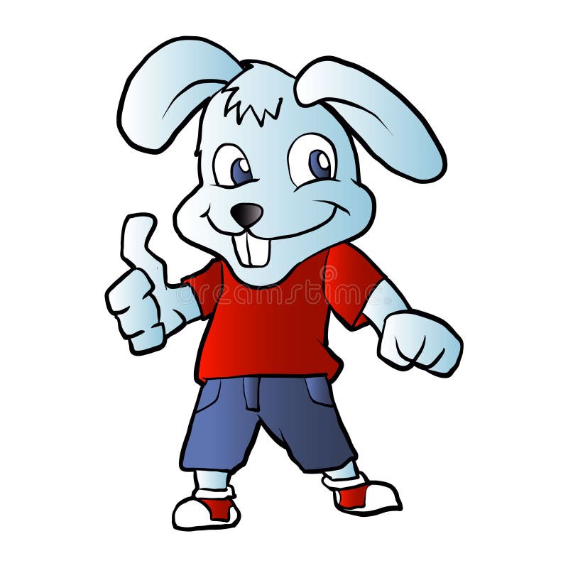 Funny rabbit cartoon stock vector. Illustration of gray - 23351445