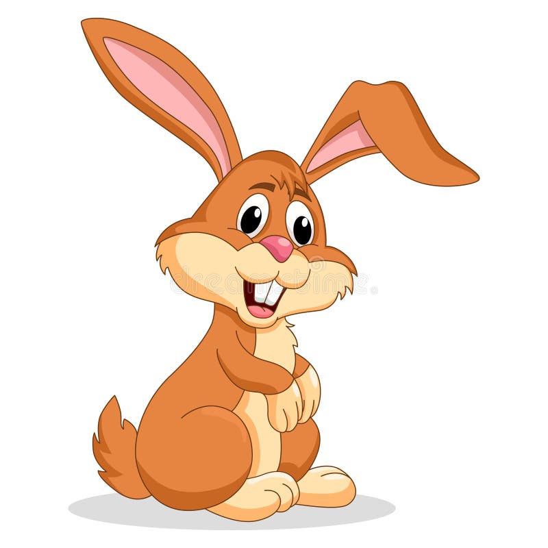 Funny Rabbit Cartoon Vector Illustration Stock Vector - Illustration of ...