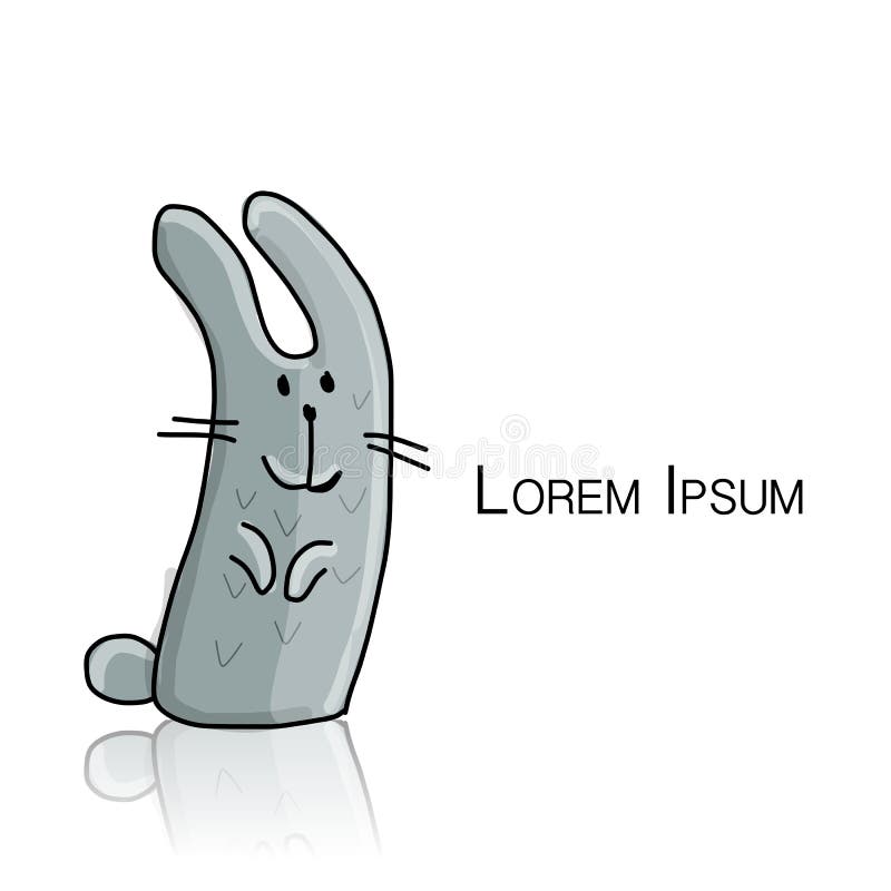 Funny Rabbit S Silhouettes For Your Design Stock Vector - Illustration ...