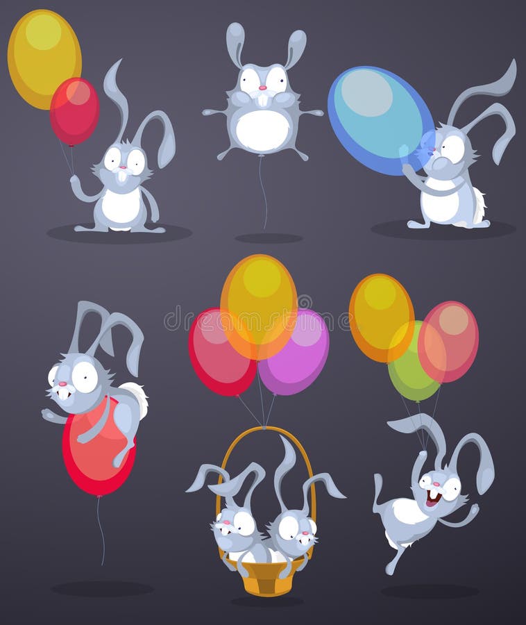 Balloon Rabbits Stock Illustrations – 634 Balloon Rabbits Stock ...