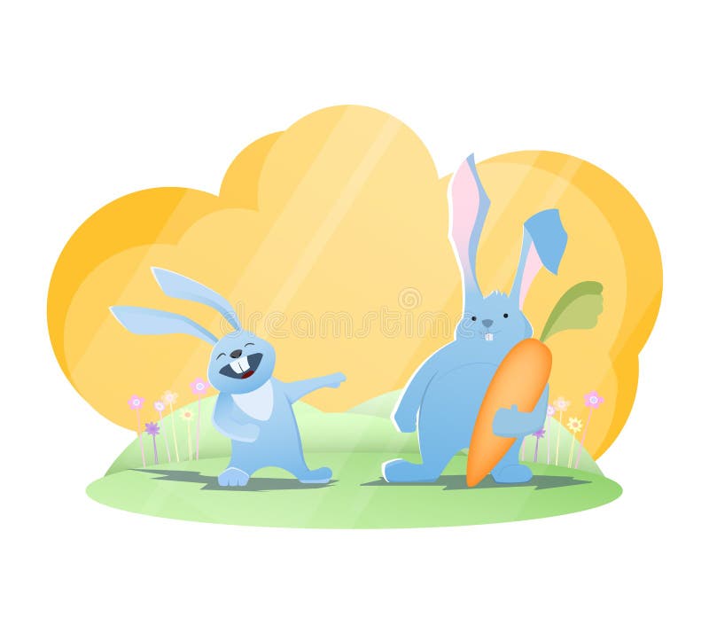 Rabbit Laughing stock vector. Illustration of rabbit - 13723917