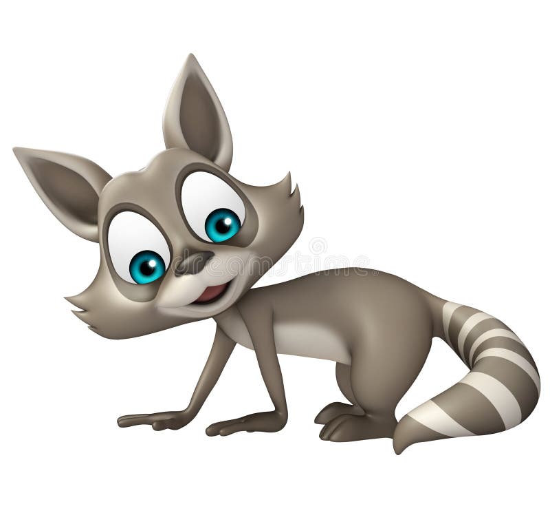 Funny raccoon cartoon stock vector. Illustration of drawing - 23351610