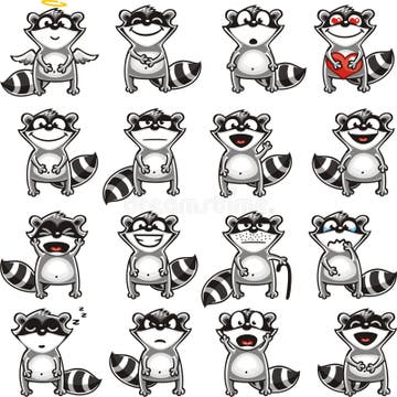 Laughing Raccoon Stock Illustrations – 101 Laughing Raccoon Stock ...