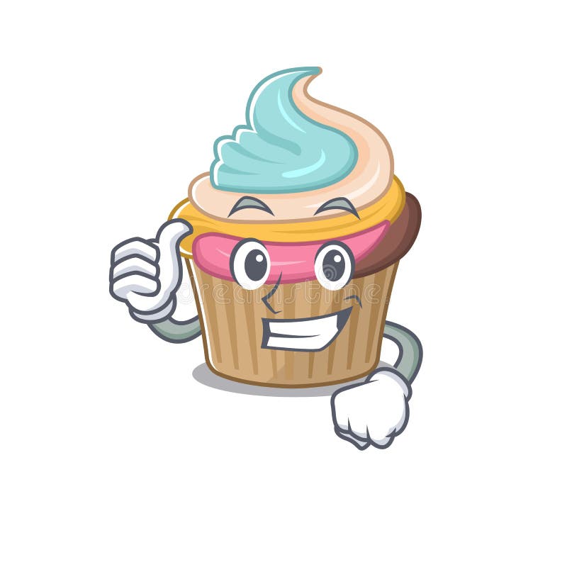 Funny Rainbow Jelly Making Thumbs Up Gesture Stock Vector ...