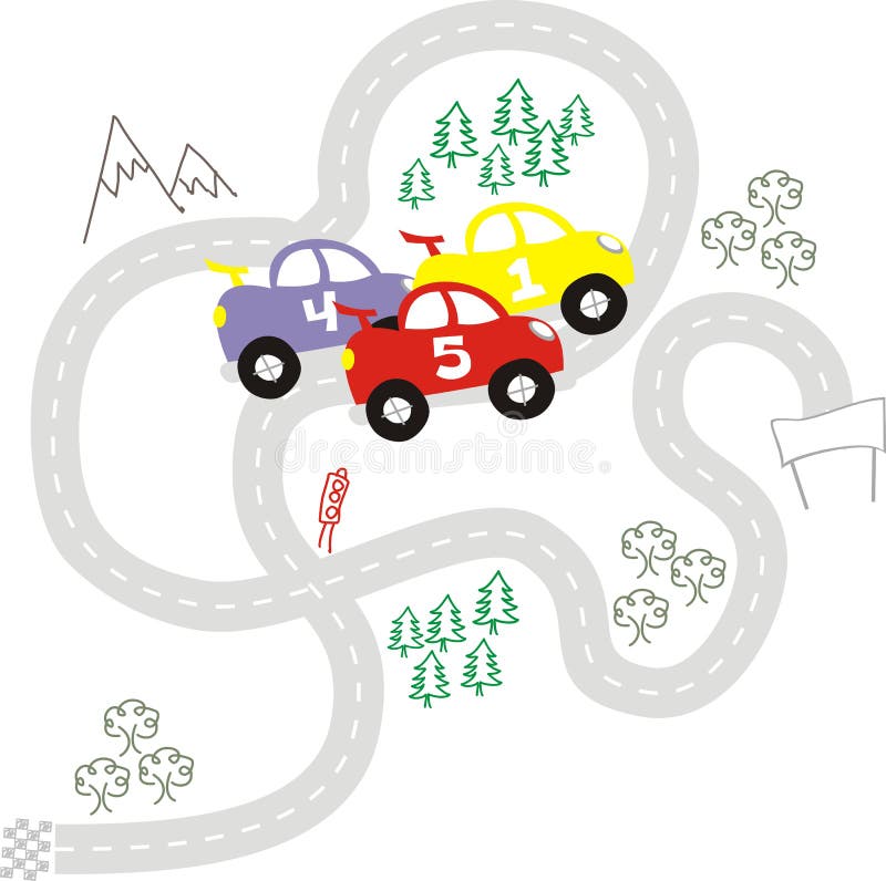 Funny rally stock vector. Illustration of cartoon, funny - 8848107