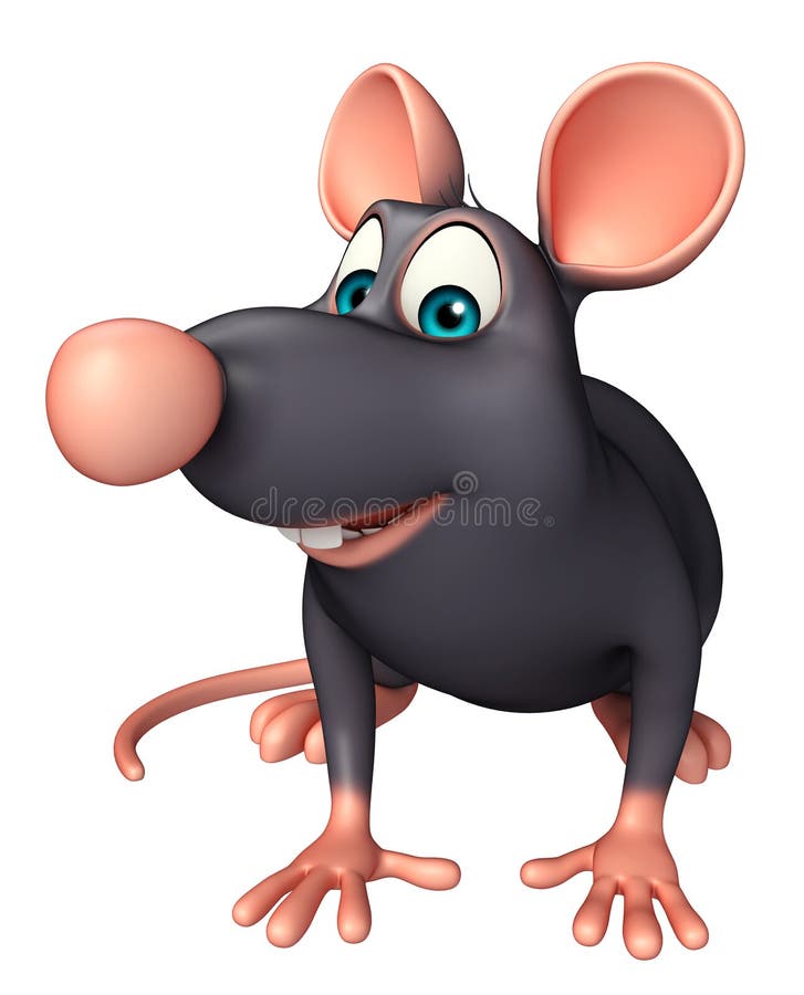 Funny Rat Cartoon Character Stock Illustration - Illustration of wild ...