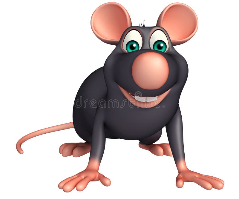 Funny Rat Cartoon Character Stock Illustration - Illustration of nature ...