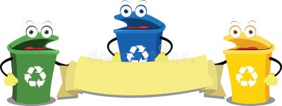 Funny Recycling Bins stock vector. Illustration of cartoon - 26945469
