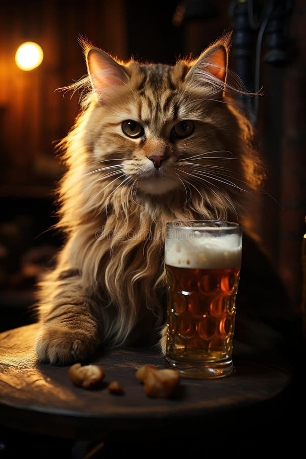 Bar Cat Drinking Stock Illustrations – 79 Bar Cat Drinking Stock ...