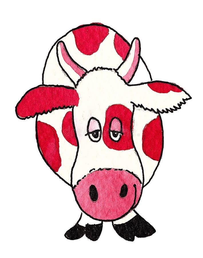 Happy cow illustration stock illustration. Illustration of closed - 5554062
