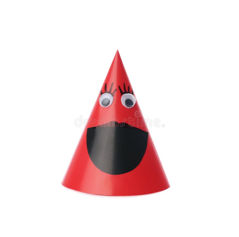 Funny Red Monster Isolated on White. Halloween Decoration Stock Image ...