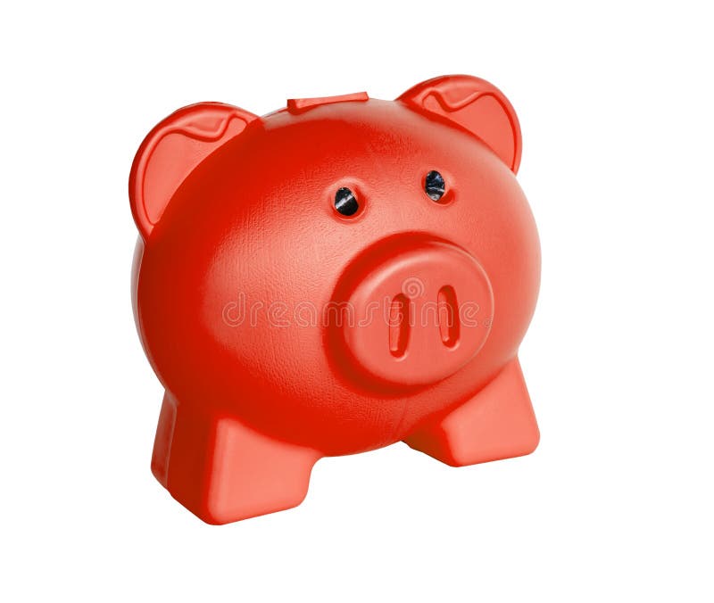 Funny red Pig Piggy stock photo. Image of piggy, isolated - 56425760