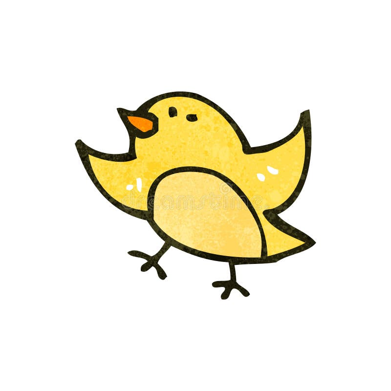 Funny retro cartoon bird stock vector. Illustration of artwork - 37594498