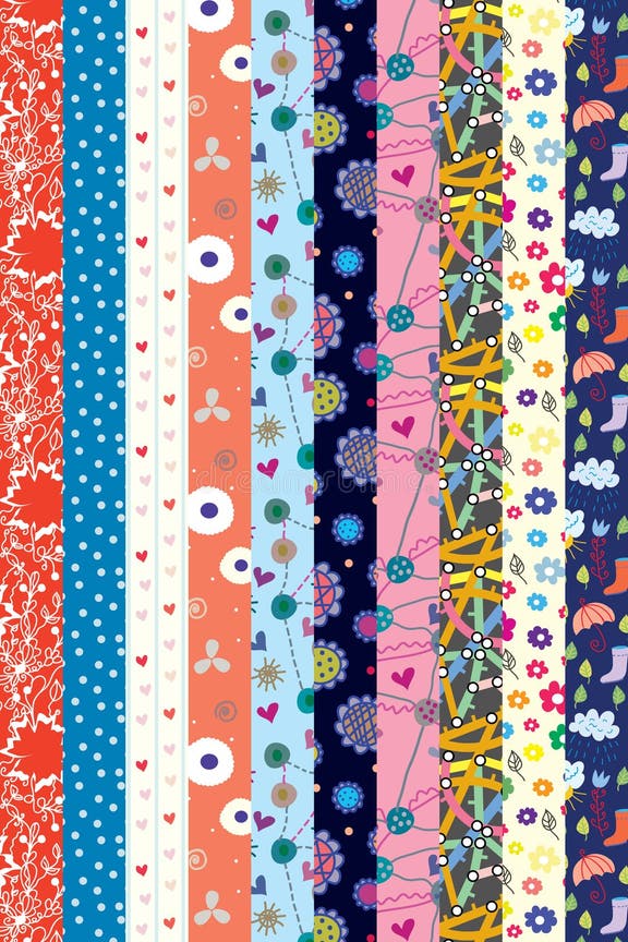 Funny ribbons bright set stock vector. Illustration of floral - 19607573