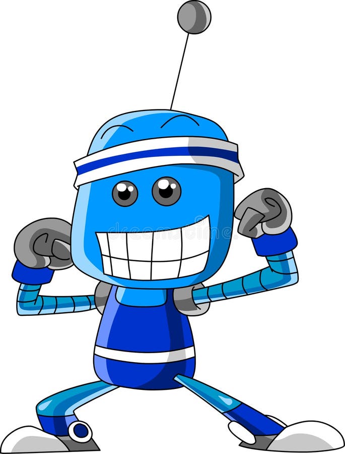Funny robot stock vector. Image of cartoon, friendly - 48435182