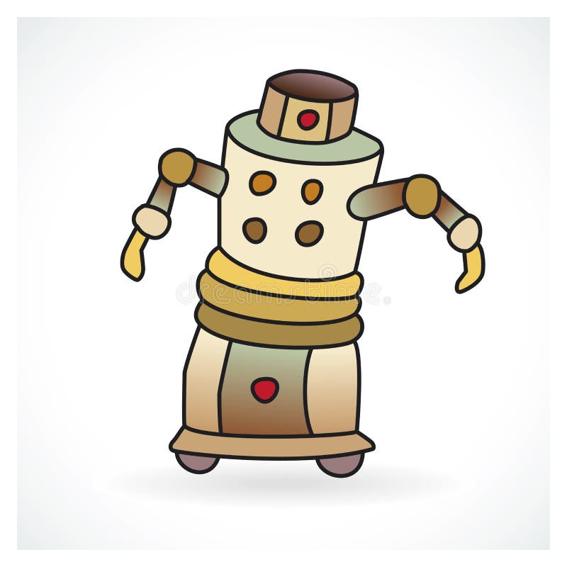 Funny Robot on Gradient Background Stock Vector - Illustration of ...