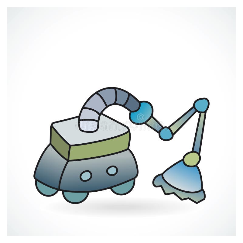 Funny Robot on Gradient Background Stock Vector - Illustration of robot ...