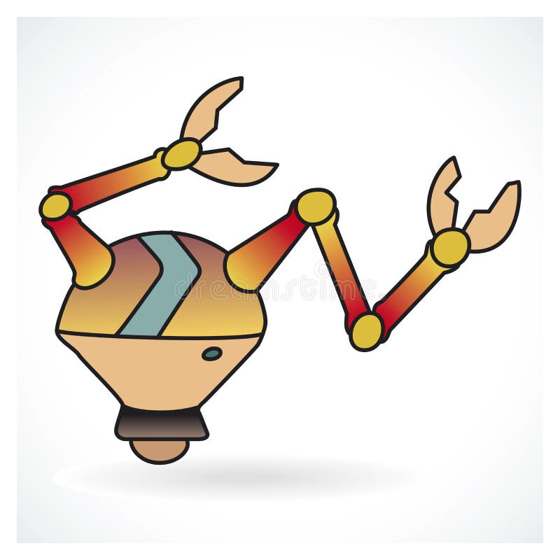 Funny Robot on Gradient Background Stock Vector - Illustration of ...