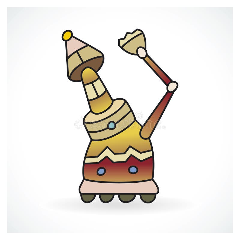 Funny Robot on Gradient Background Stock Vector - Illustration of ...