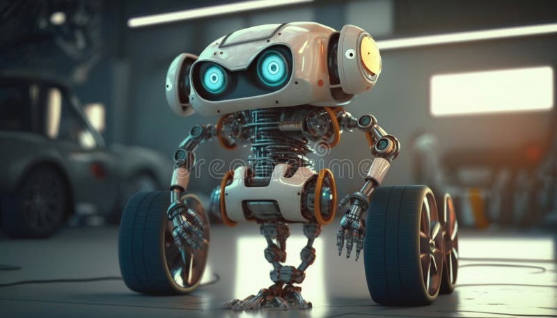 Funny Robot for Industry Communication. Generative AI Stock ...