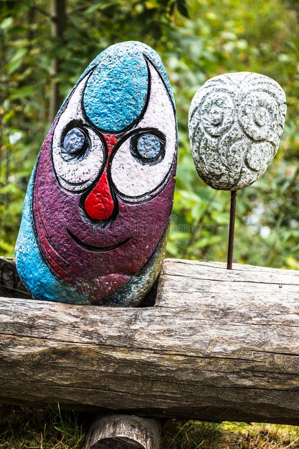 Funny rock sculpture stock photo. Image of black, yellow - 77145592