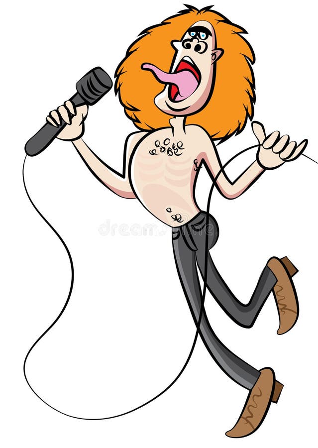 Funny Rock Musicians Characters Set, Heavy Metal Band Members Playing ...