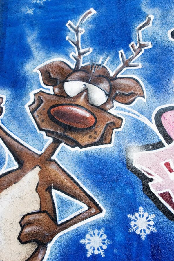 Funny Rudolph stock illustration. Illustration of vandal - 6923358