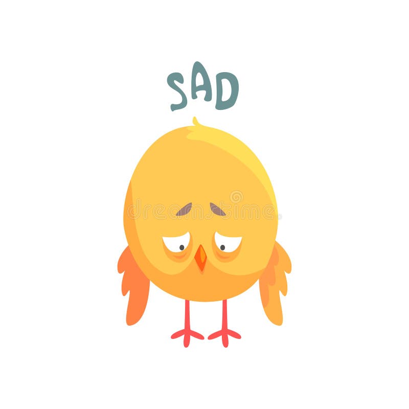 Sad Little Chicken stock vector. Illustration of graphic - 47400416
