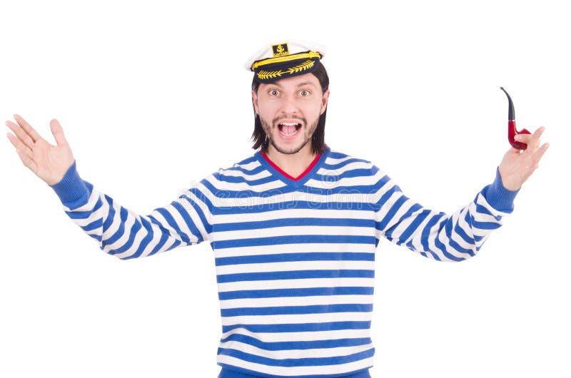 Funny sailor isolated stock photo. Image of isolated - 46997080