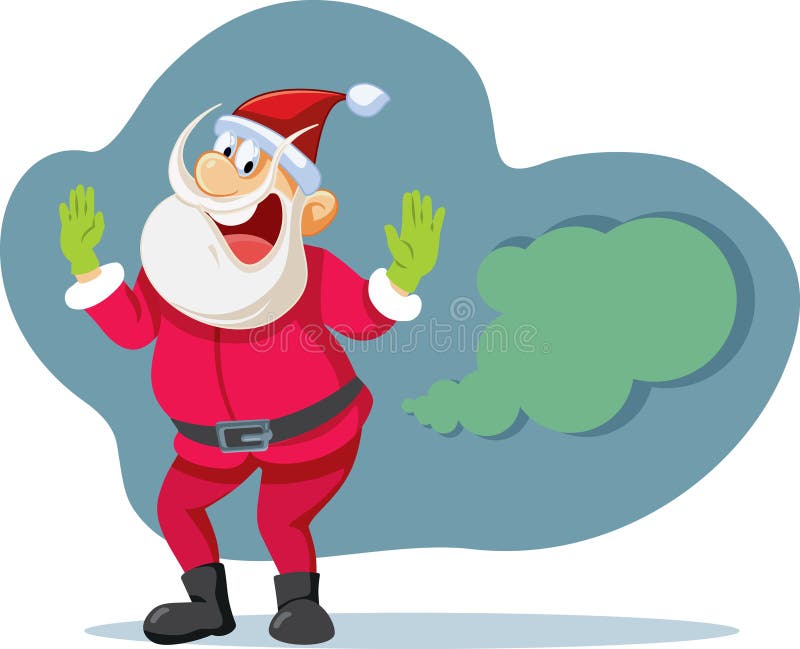 Funny Santa Vector Cartoon Character Design Stock Vector - Illustration ...