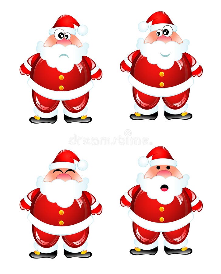 Funny Santa humor set stock vector. Illustration of humor - 7478566