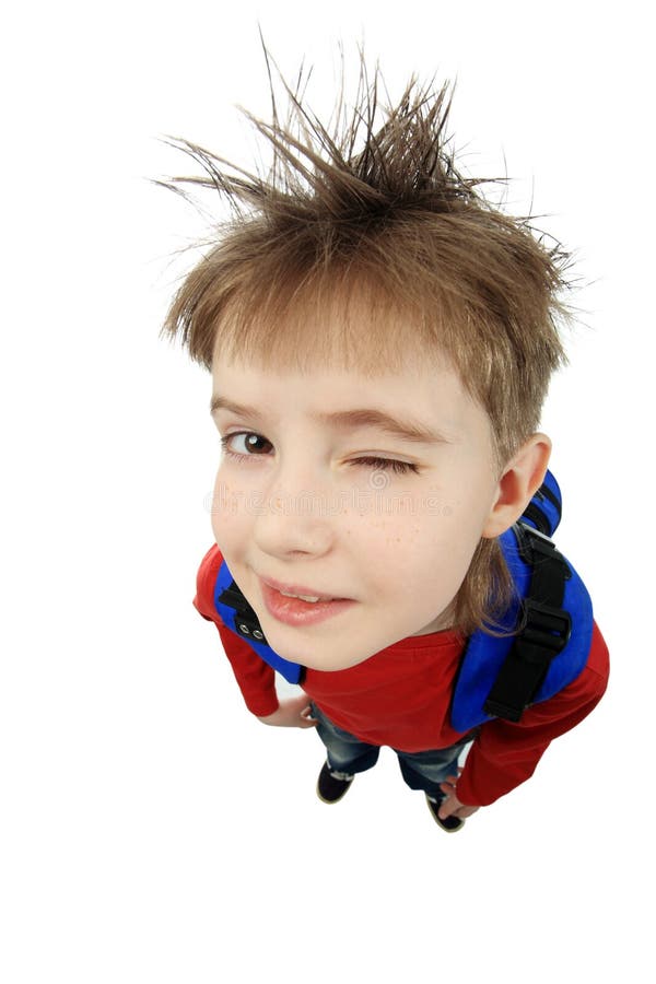 Funny schoolboy stock photo. Image of child, people, contemporary - 8585450