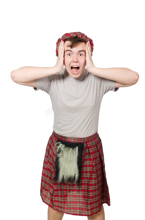 Funny scotsman isolated stock image. Image of costume - 41705305