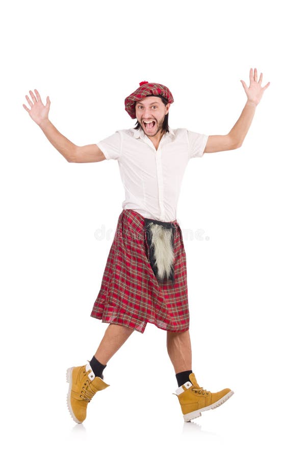 Walking Happy Scotsman Isolated White Stock Photos - Free & Royalty ...