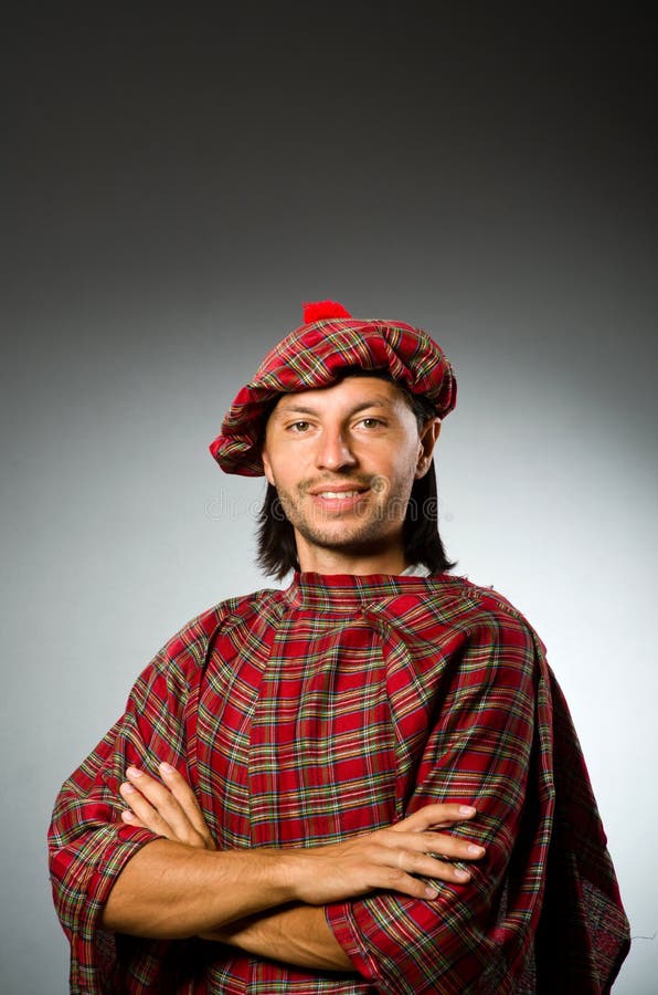Funny Scotsman in Traditional Stock Photo - Image of scottish, celtic ...